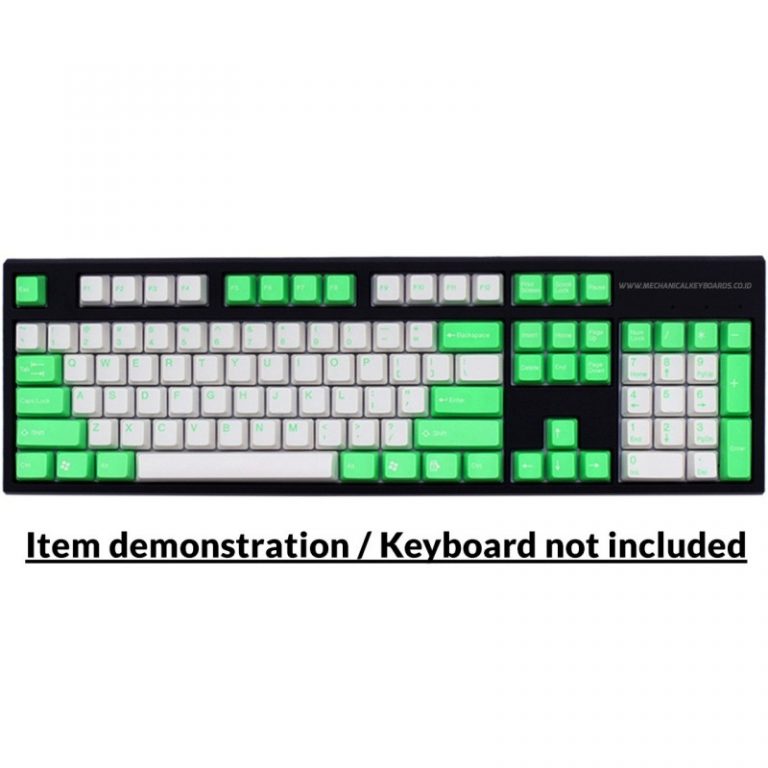 TAI-HAO WHITE & LIME GREEN ABS DOUBLE SHOT KEYCAP SET – Fraggaming Store