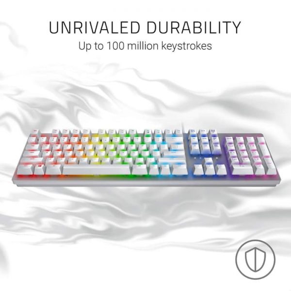 Razer Huntsman Mercury White Opto Switch Mechanical Gaming Keyboard ...