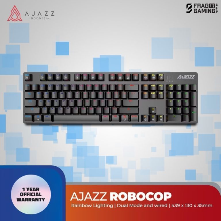 Keyboard Gaming Ajazz Robocop Dual Mode Full-size Mechanical Keyboard ...