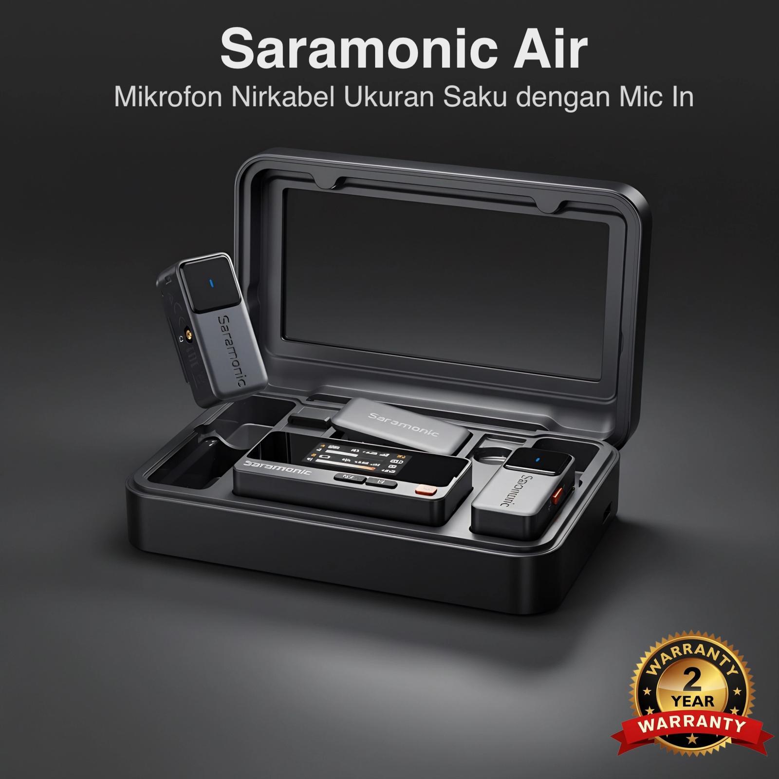 Saramonic Air Wireless Microphone Clip On Lavalier HP Camera Recording ...